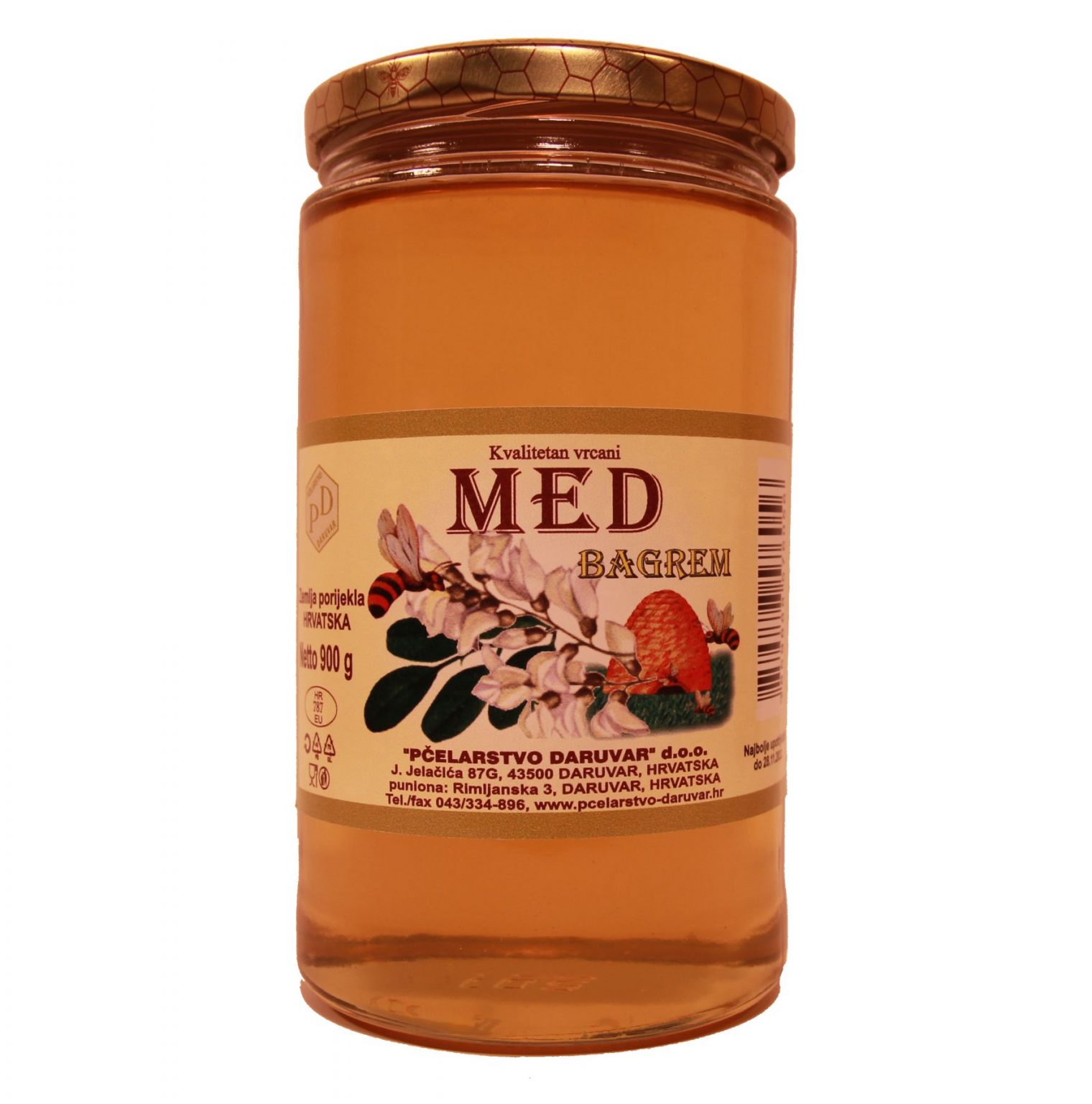Med Bagrem 900g – Pčelarstvo Daruvar